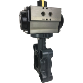 2" Air Actuated PVC Butterfly Valve - Spring Return | Valworx