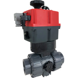 1-1/4" Electric Actuated Ball Valve PVC/EPDM, 24-240V | Valworx