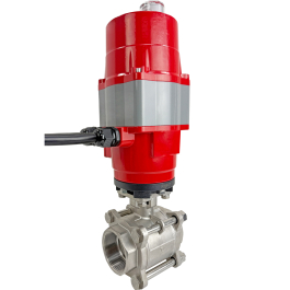2-1/2" Surpass 3 pc SS Ball Valve, 24 VDC, Safe Return | Valworx